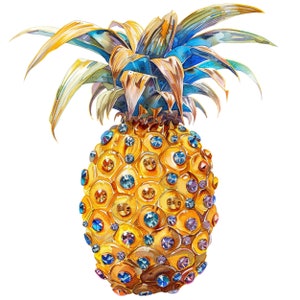 10 INCRUSTRATED PINEAPLLE CLIPARTS, Png Pineapple, Pineapple With Gems ...