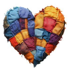 10 PATCHWORK COZY HEART Cliparts, Png Image of a Patchwork Heart ...