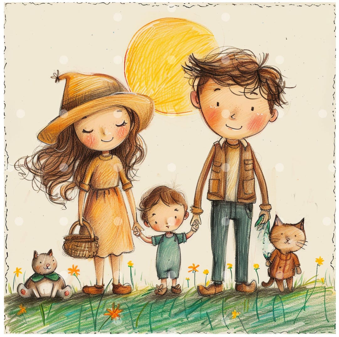 12 Family Pastel Clipart, JPG Clipart. Family Together. Printable ...