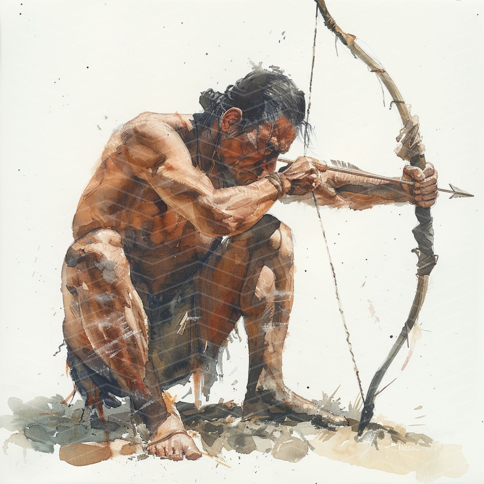 11 Ancient Hunter Cliparts, JPG, Digital Image of Ancient Man, Ancient ...