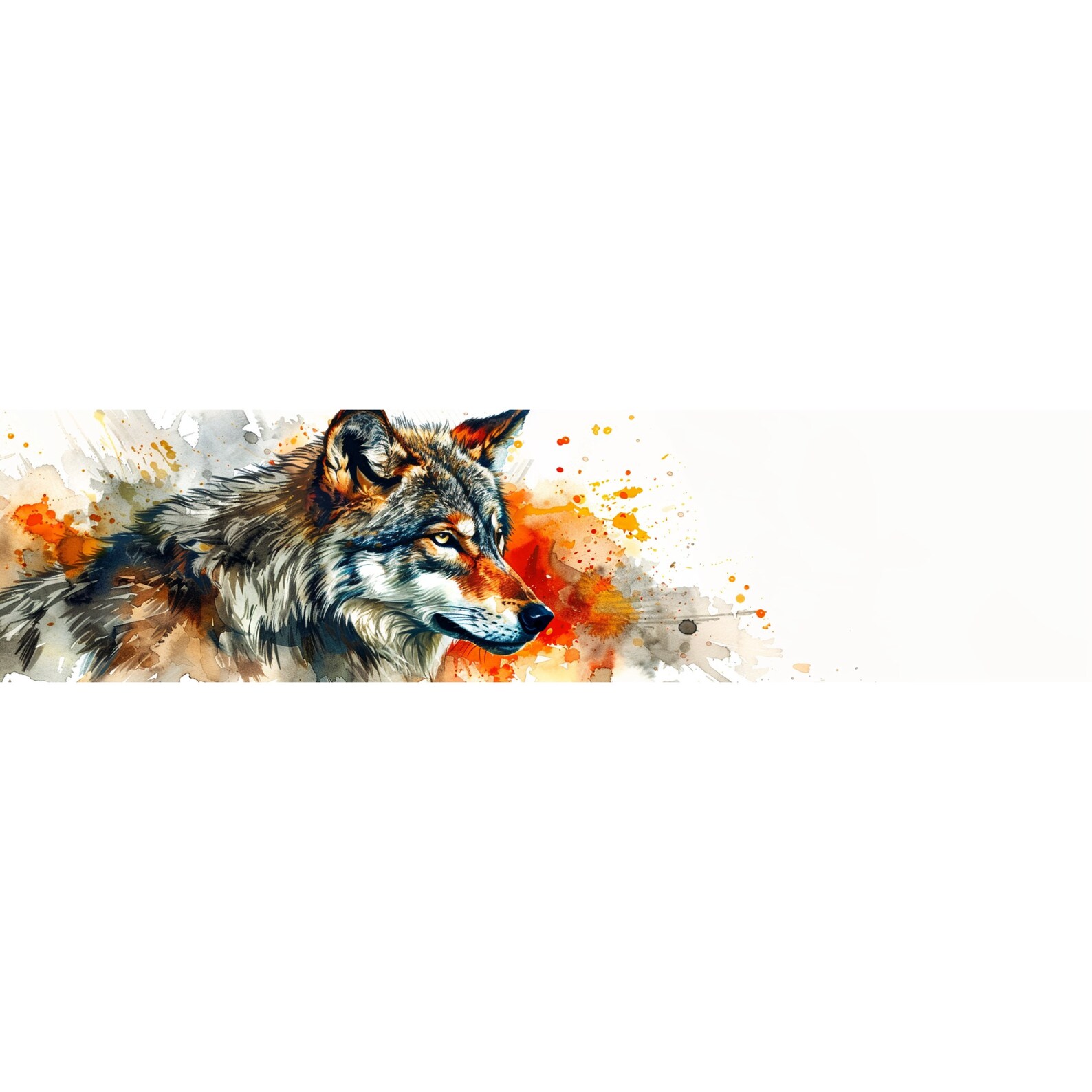 Wolf Border Clipart: Wildlife Theme, High-resolution (JPG Digital ...
