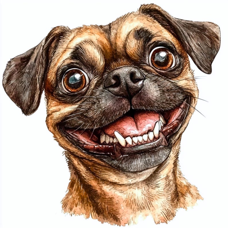 Goofy Dogs Clipart: 102 Cartoon Dog Pngs (digital Download), Spring ...