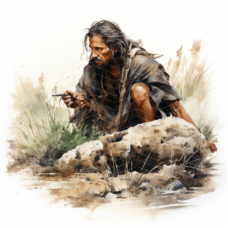 11 Ancient Hunter Cliparts, JPG, Digital Image of Ancient Man, Ancient ...