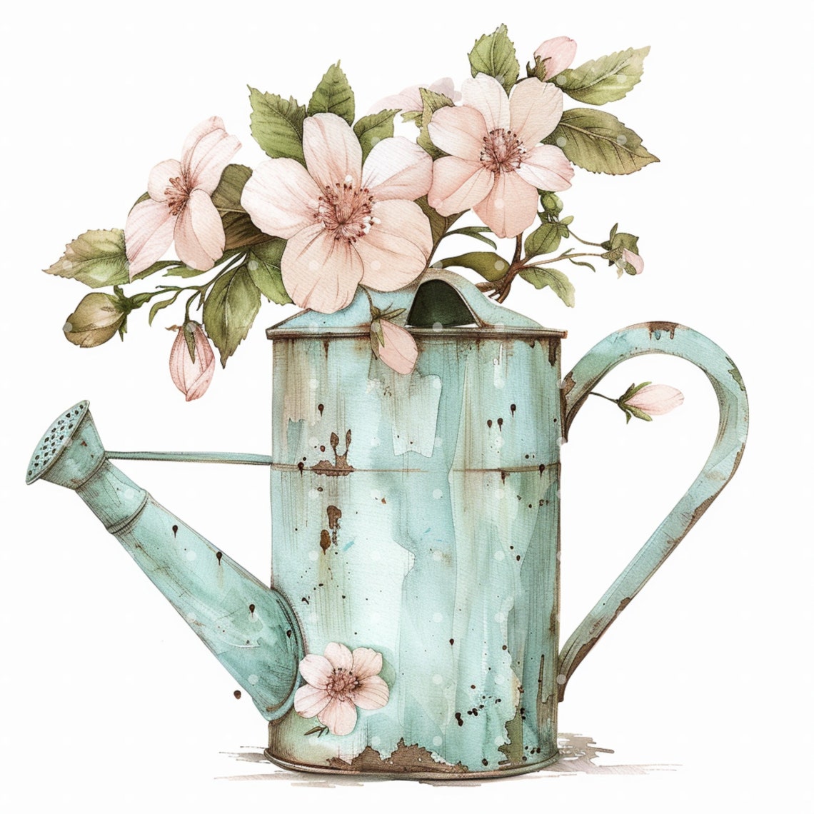 12 Vintage Gardening Tools Clipart Bundle, Watering Can, High Quality ...