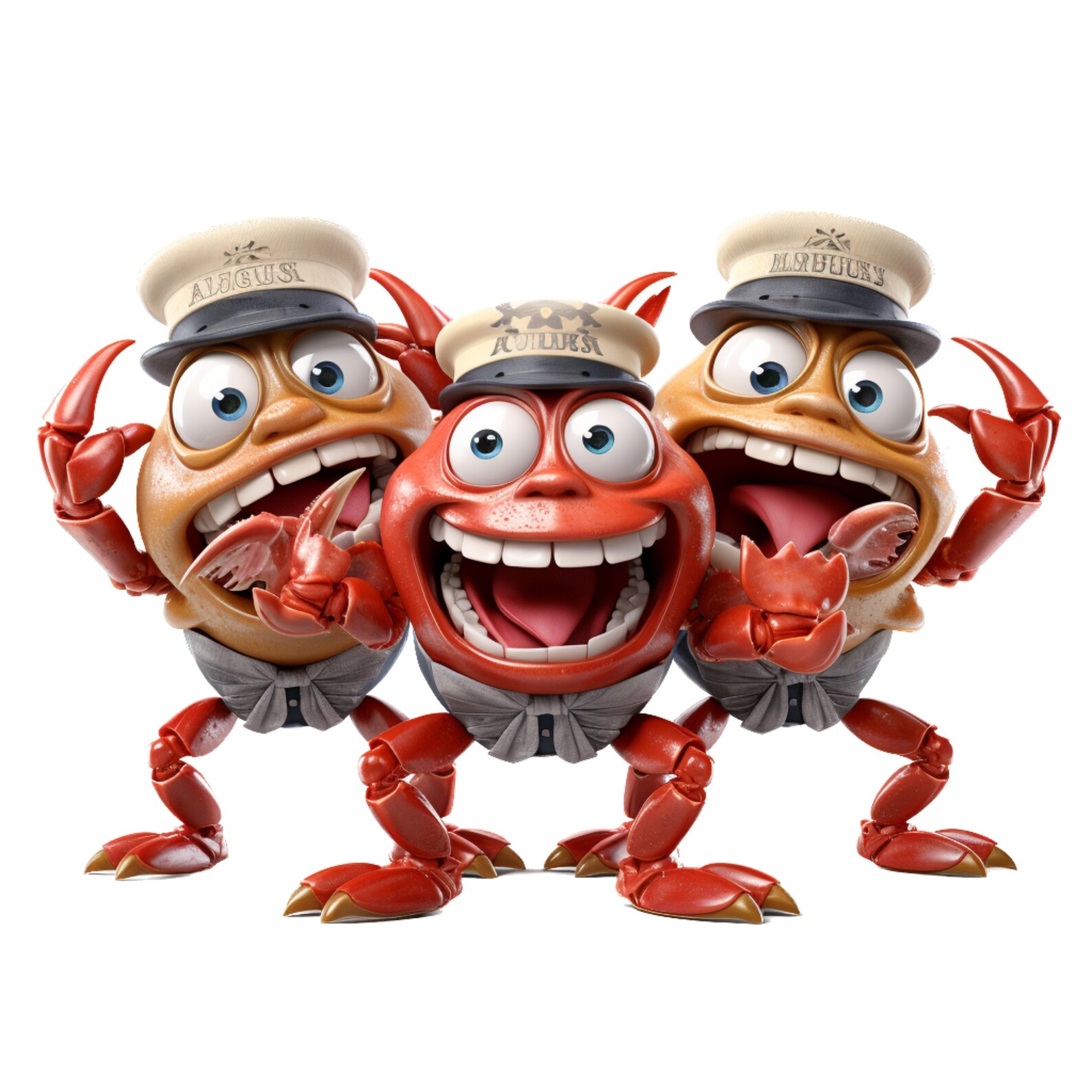 130 Cartoon Crabs Cliparts, 45 PNG Files Cute Crab Wall Art, Crazy ...