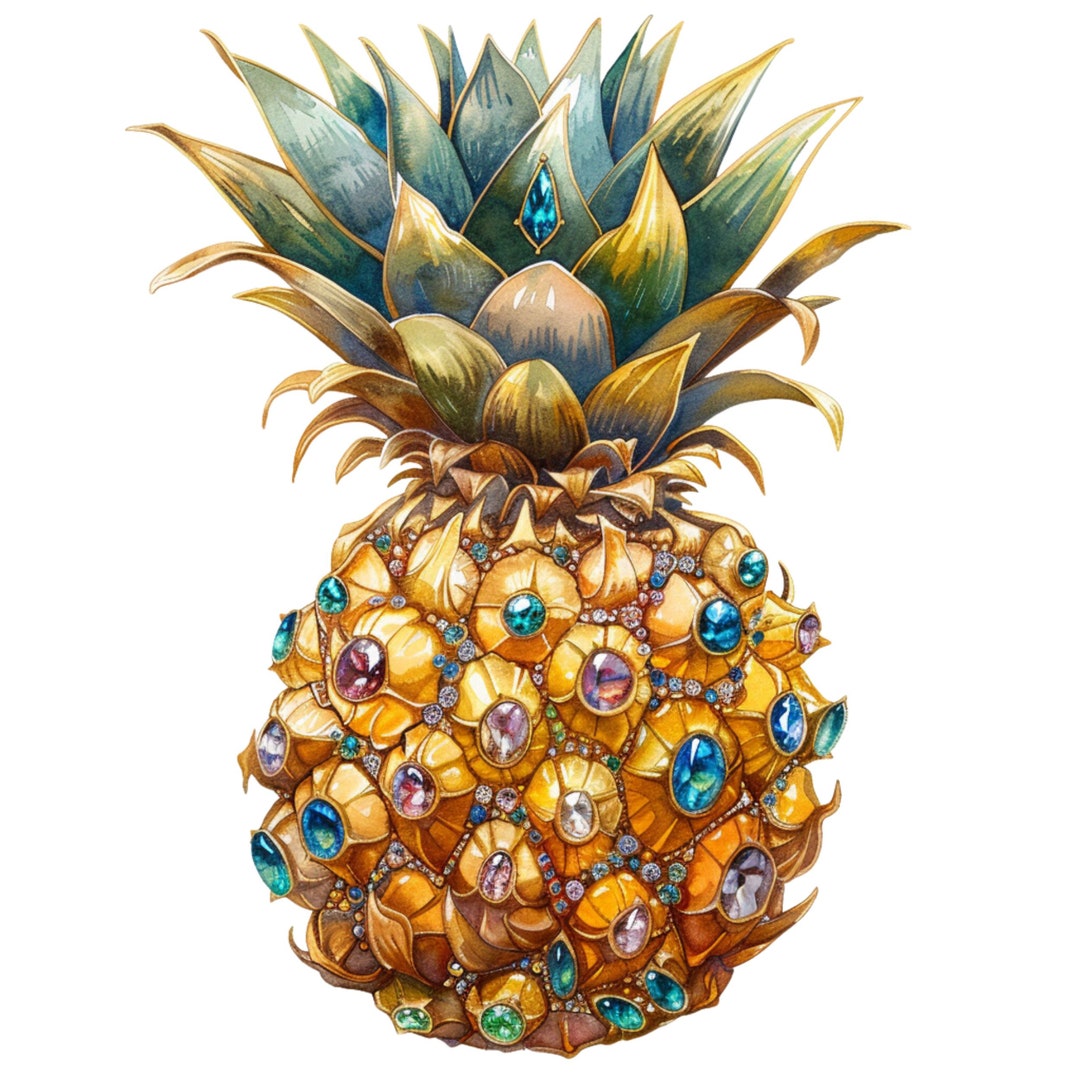 10 INCRUSTRATED PINEAPLLE CLIPARTS, Png Pineapple, Pineapple With Gems ...