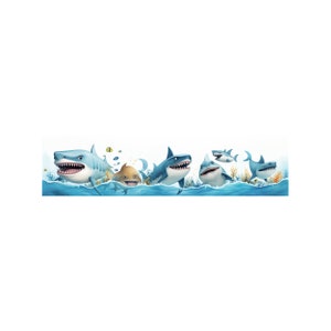 10 PNG Shark Border Cartoon Clipart, Shark Border High-resolution ...