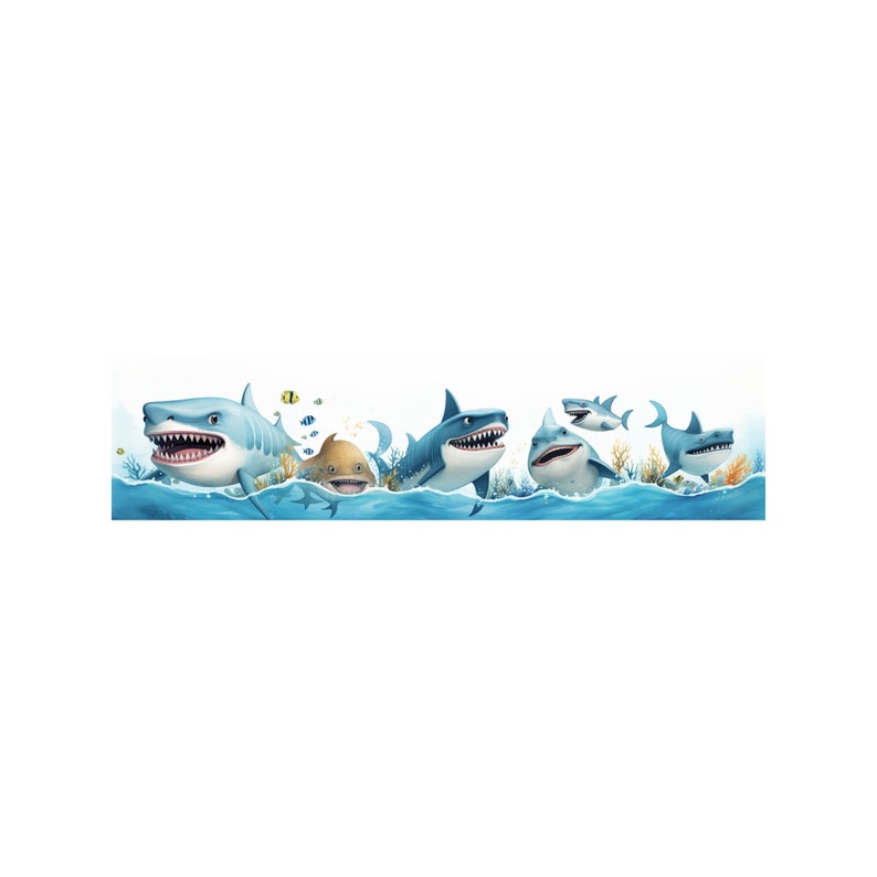 10 PNG Shark Border Cartoon Clipart, Shark Border High-resolution ...