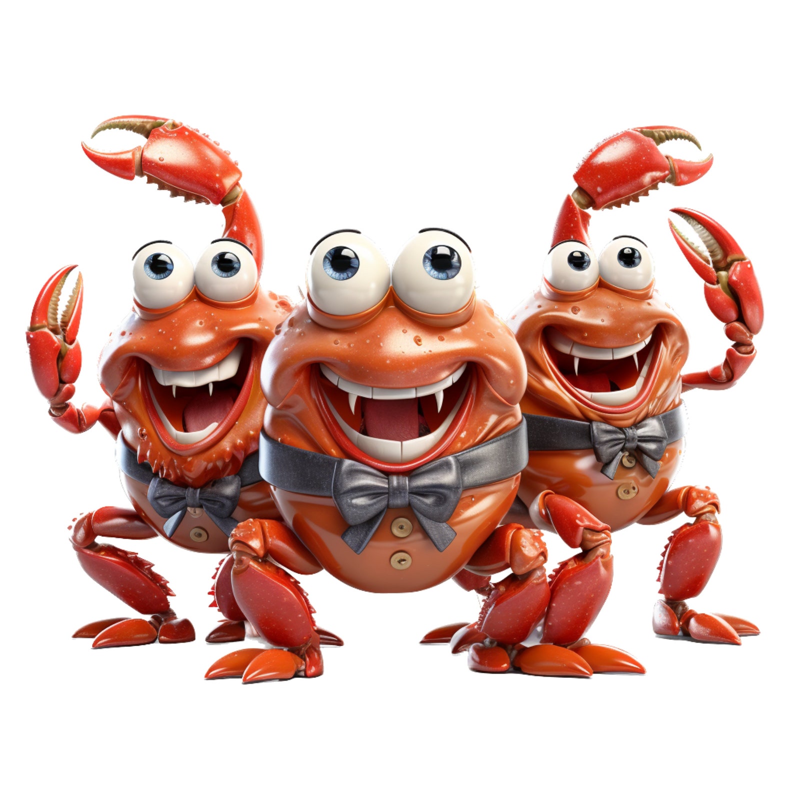 130 Cartoon Crabs Cliparts, 45 PNG Files Cute Crab Wall Art, Crazy ...