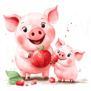 10 Cute Pig and Piglet Clipart, Commercial Use Piglet Art, Print Pig ...