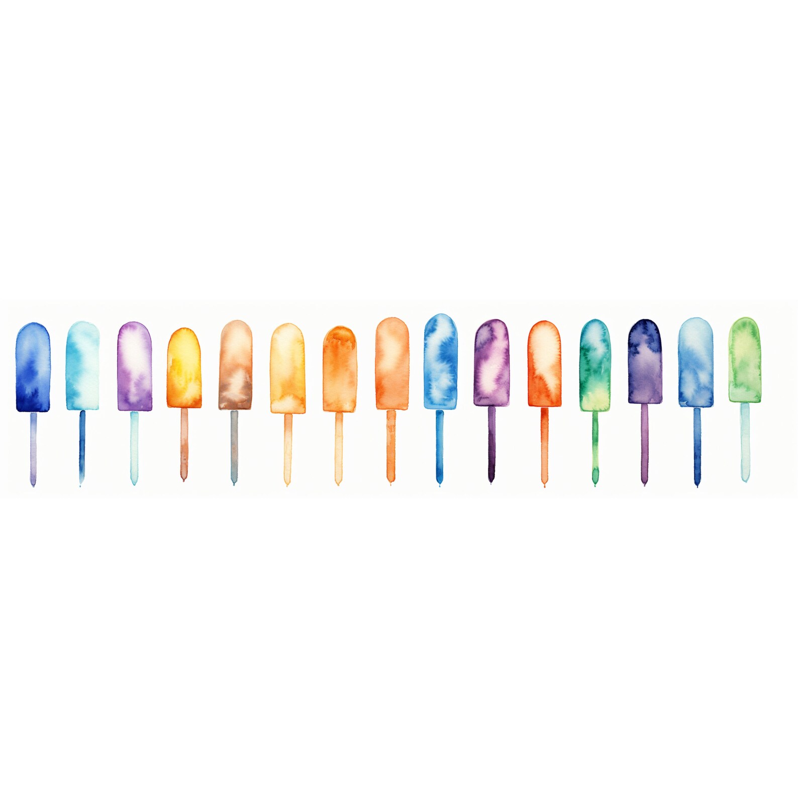 12 PNG Popsicle Border Clipart, Ice Cream Clipart PNG, Popsicle Bundle ...