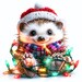 Christmas Hedgehog Clipart: Festive Holiday Animal Art (digital ...