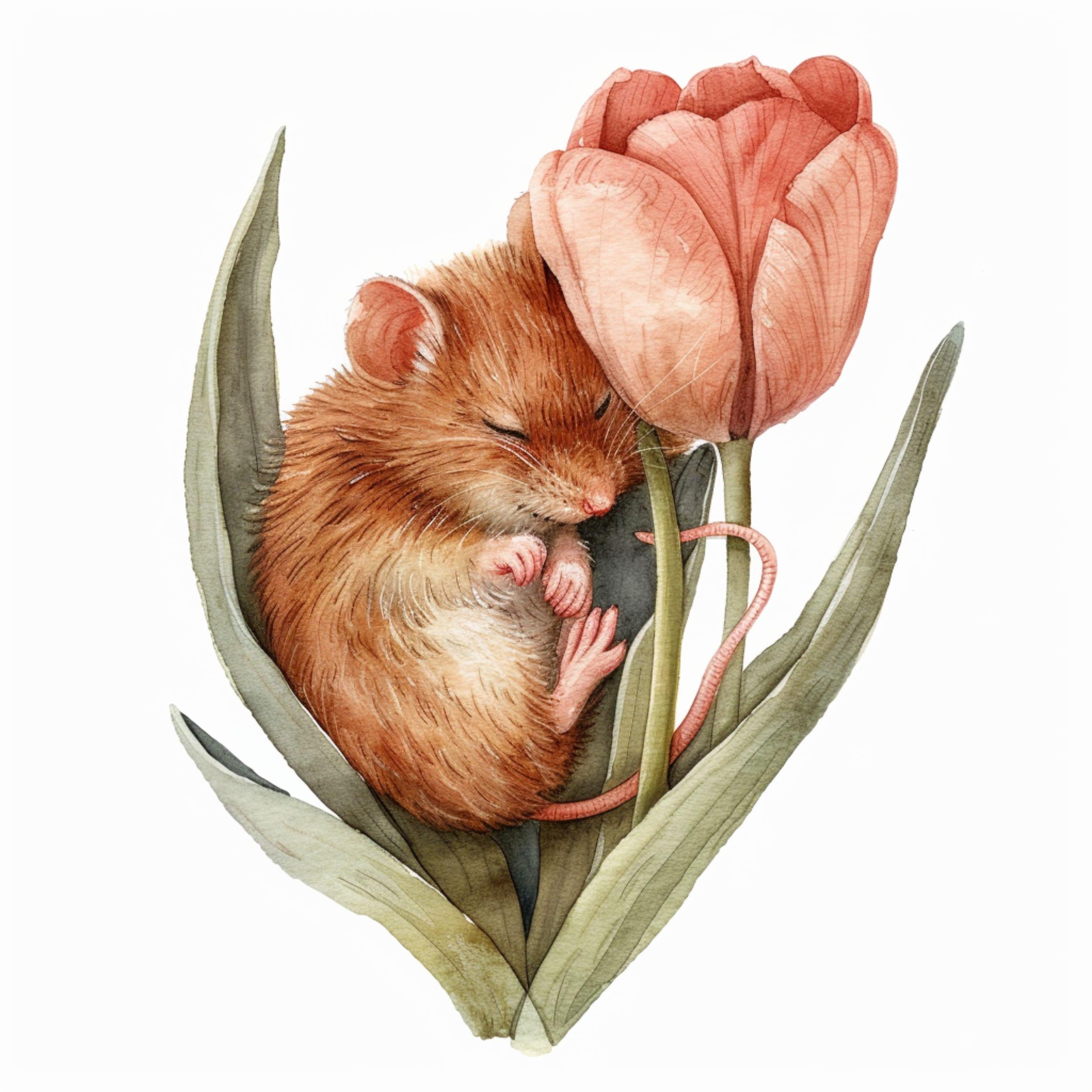 20 Mouse in a Flower Cliparts, JPG Image of a Mouse in a Flower ...