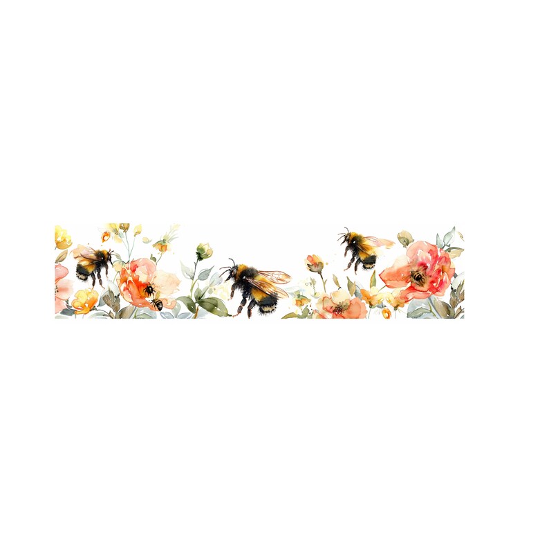15 Bee Border PNG Clipart, Flowers Border Clipart PNG, Bumblebee Border ...