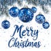 Blue Christmas Greeting Card: Festive Holiday Art (digital Image) - Etsy