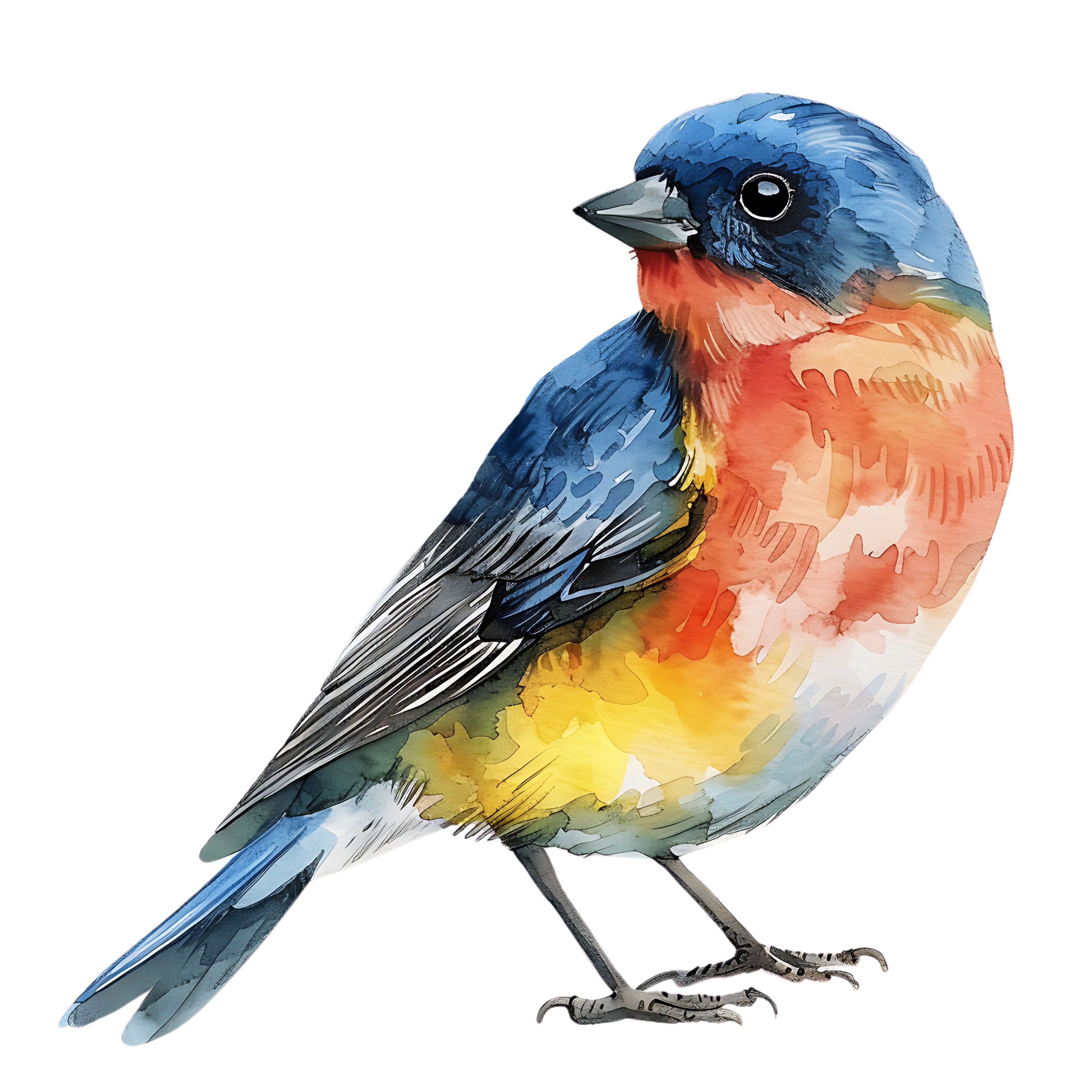 Watercolor Wild Birds Clipart, Transparent PNG (digital Download) - Etsy