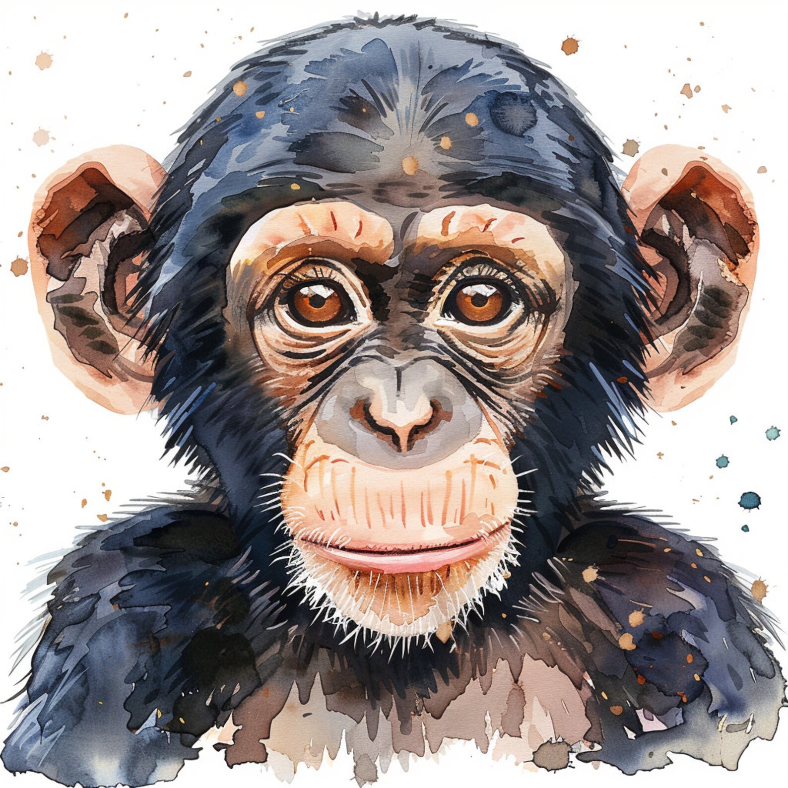 10 JPG Monkeys Cliparts. Monkey Clipart, Monkeys Clipart.watercolor ...