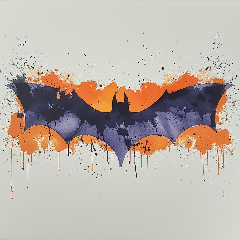 12 Bat Neon Clipart, Bat Clip Art Wall Art, Watercolor Bat Clipart ...