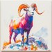 10 Aries Zodiac Sign Clipart, Mountain Goat Wall Art, High-quality JPG ...