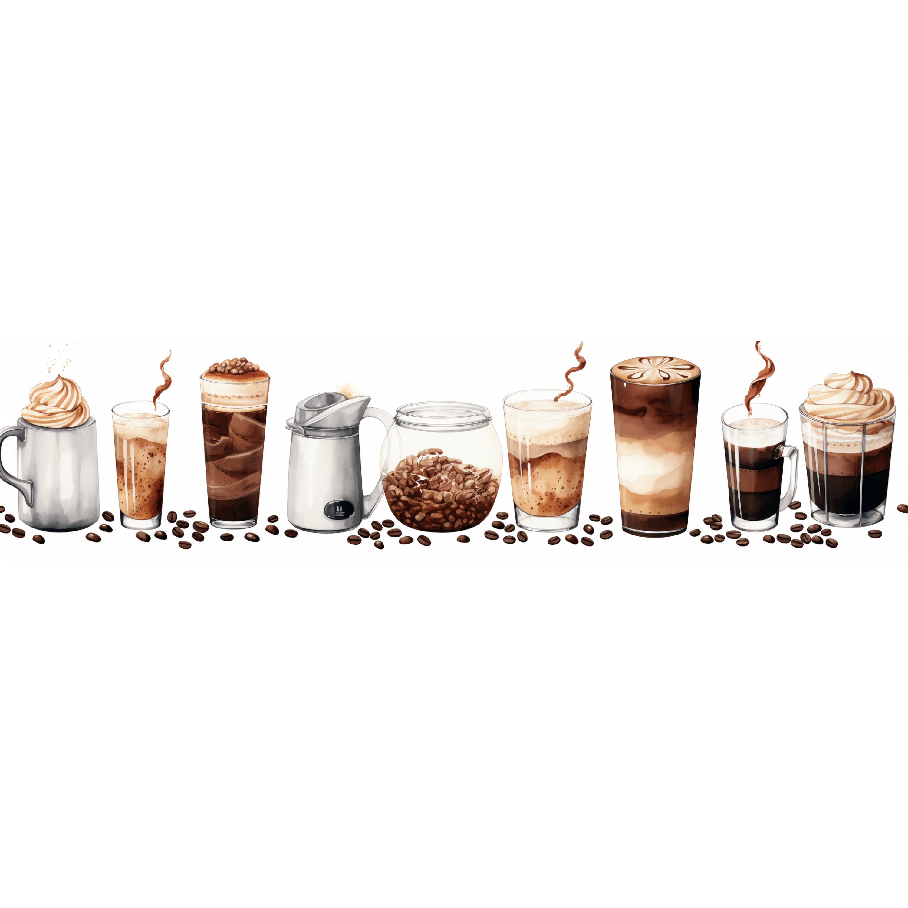 10 PNG Coffee Border Clipart, Coffee Clipart PNG, Coffee Transparent Bb ...