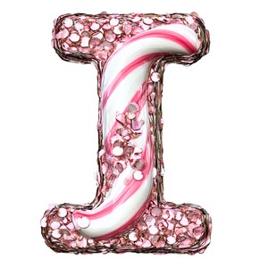 Pink Christmas Candy Alphabet Png: Glittering Candy Cane Font (digital ...