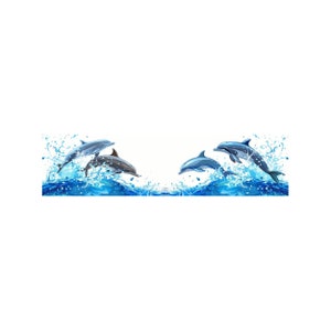 10 JPG Dolphins Border Clipart, Watercolor Dolphin, Clipart Border ...