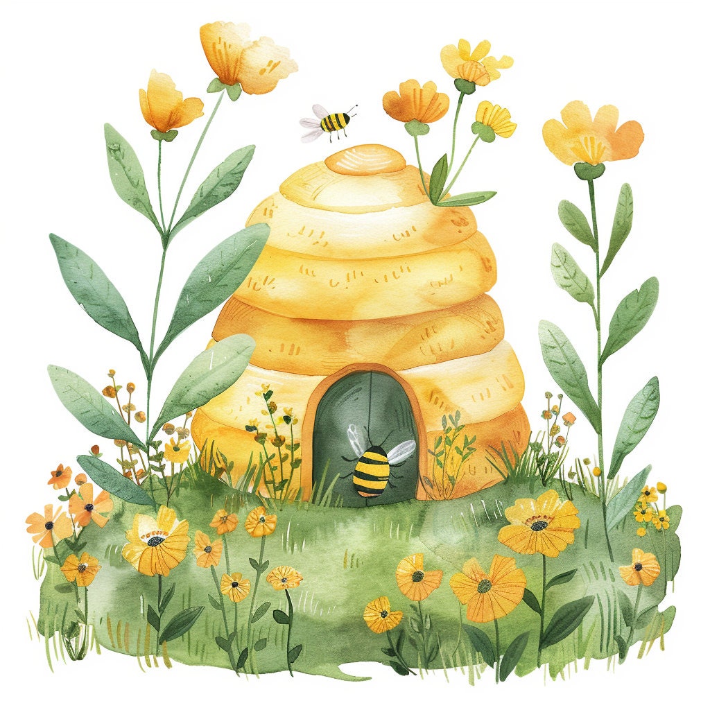 Cute Beehive Clipart Cute Bee Vector Art, Icons, And Graphics For Free