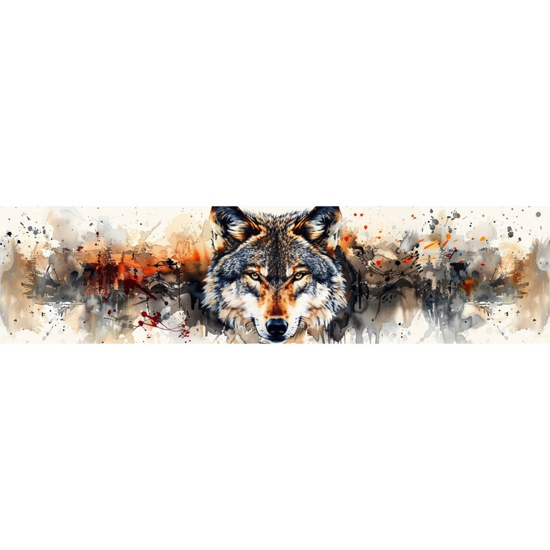 Wolf Border for Paper - Etsy