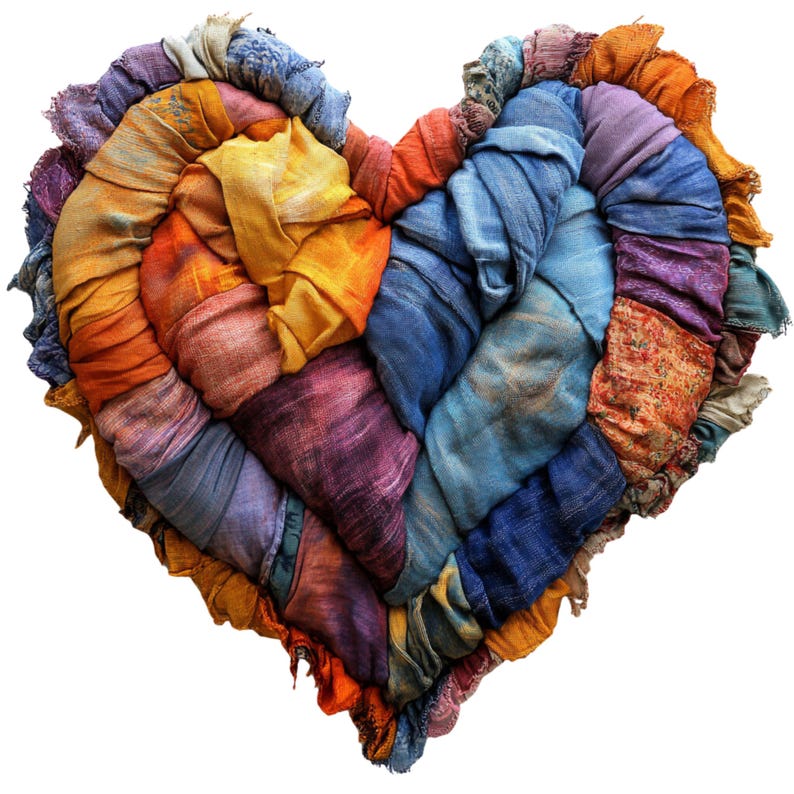 10 PATCHWORK COZY HEART Cliparts, Png Image of a Patchwork Heart ...