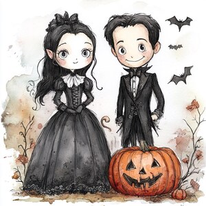 10 Cute Vampires Clipart, Cartoon Vampire Bundle Clip Art, Halloween ...