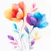 Watercolor Flower Clipart Bundle: Colorful Floral Art (digital Download ...