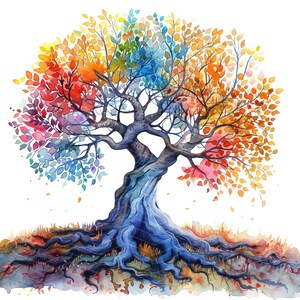 10 TREE OF WISDOM Cliparts, Png Tree Image, Watercolor Digital Tree ...