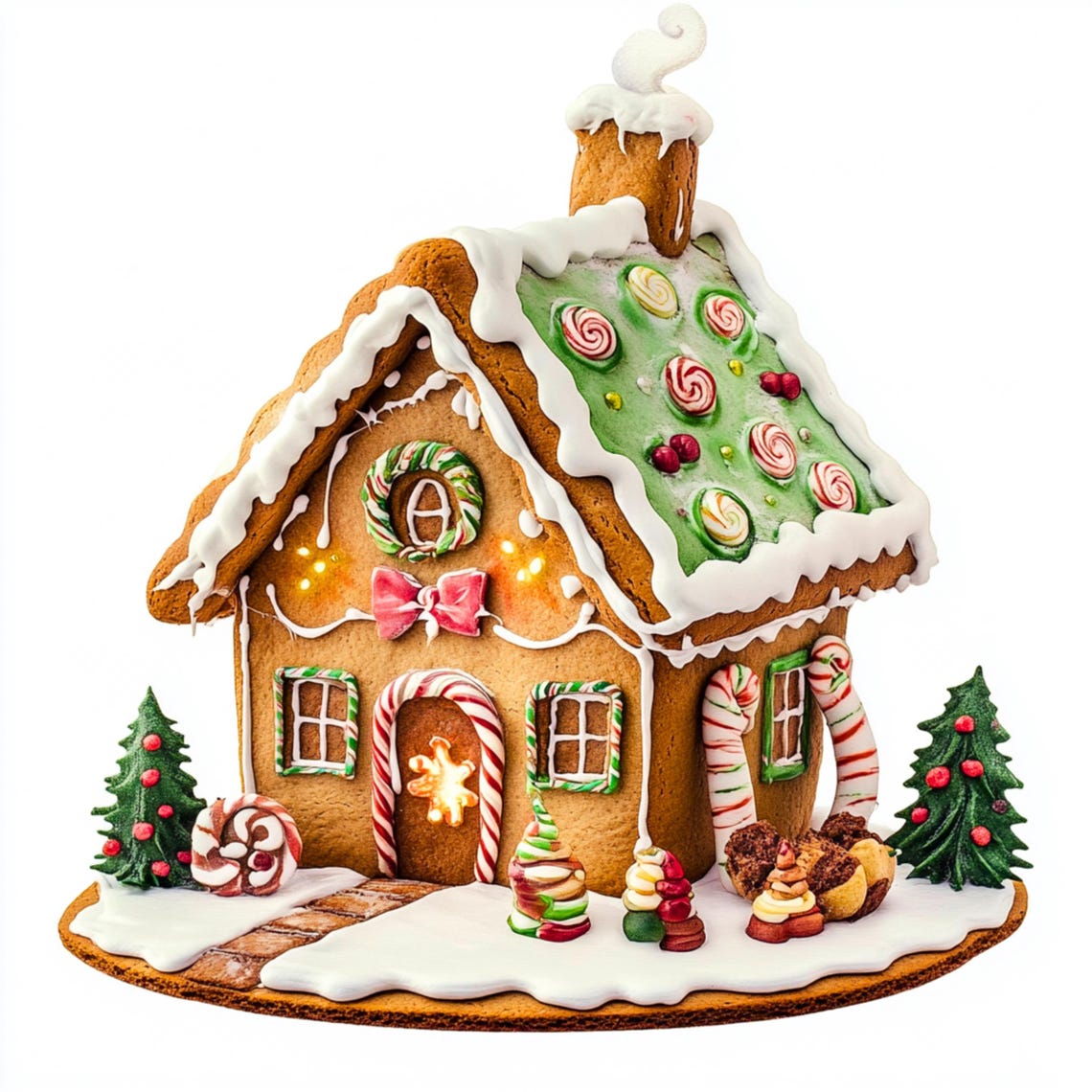 Christmas Gingerbread House Clipart: Festive Holiday Illustration ...