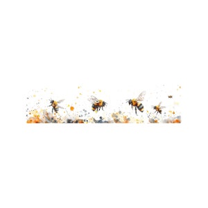 12 Bumblebee Border PNG Clipart, Bee Flowers Border Clipart PNG ...