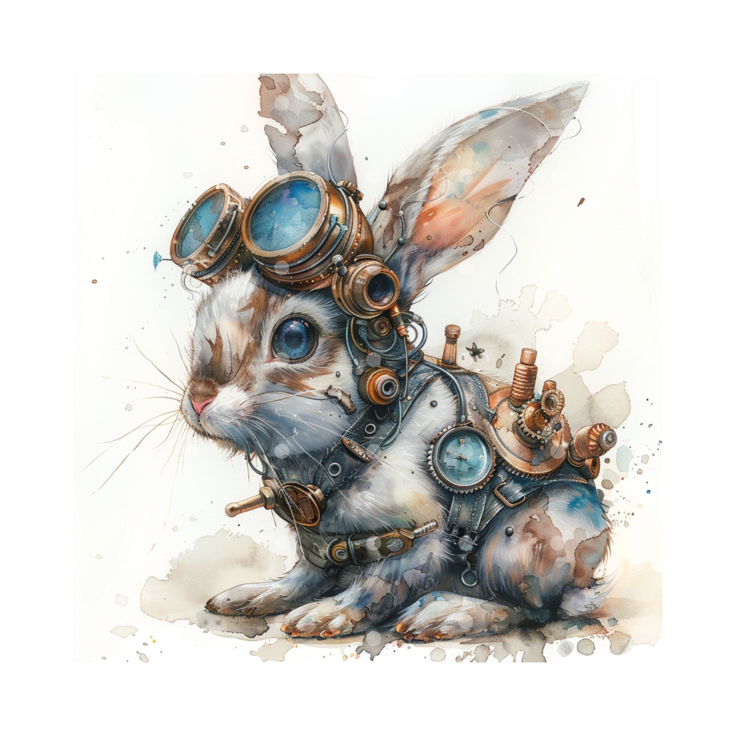 12 PNG Cyber Bunnyr Clipart, Rabbit Clipart, Cyber Bunny, Printable ...