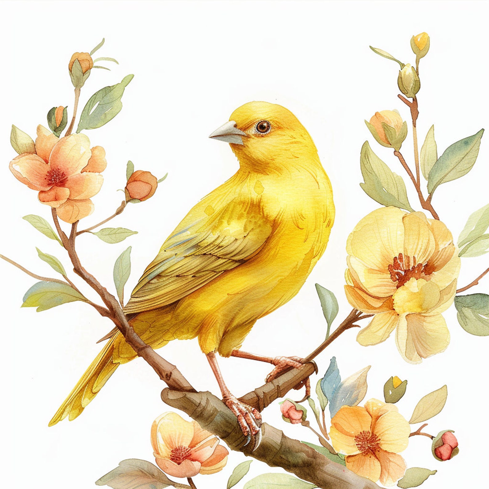 18 PNG Canary, Canary Clipart, BIRD Png, Watercolor Clipart,yellow Bird ...
