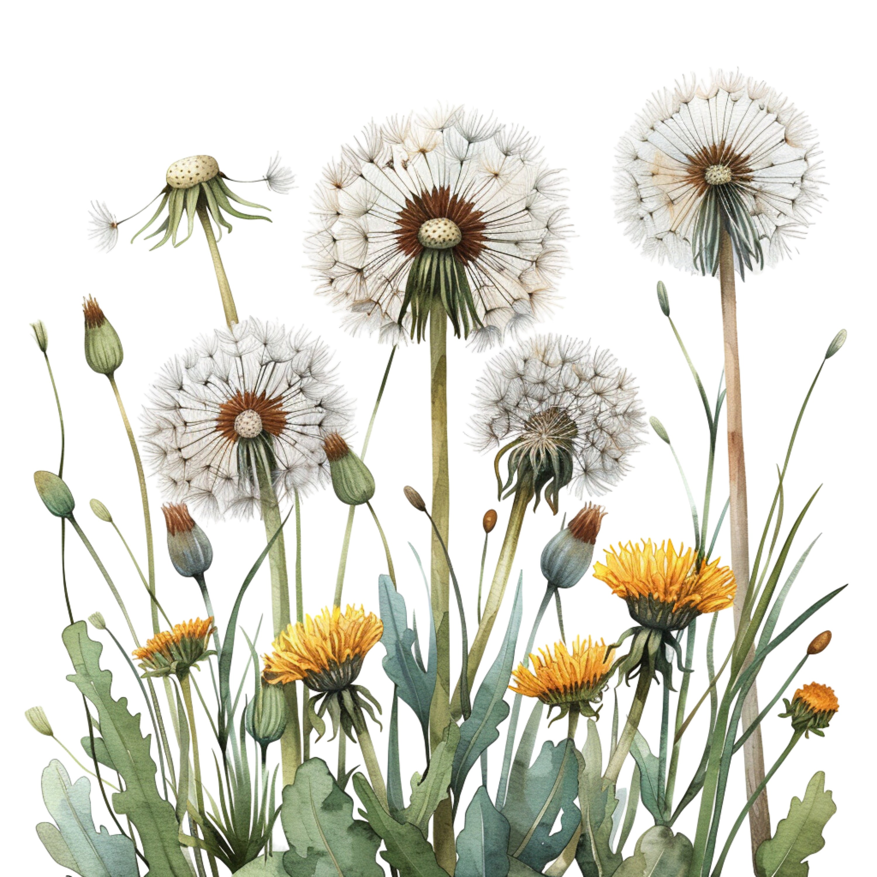 15 PNG DANDELION Clipart. Transparent Background Png Dandelions Clipart ...