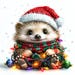 Christmas Hedgehog Clipart: Festive Holiday Animal Art (digital ...
