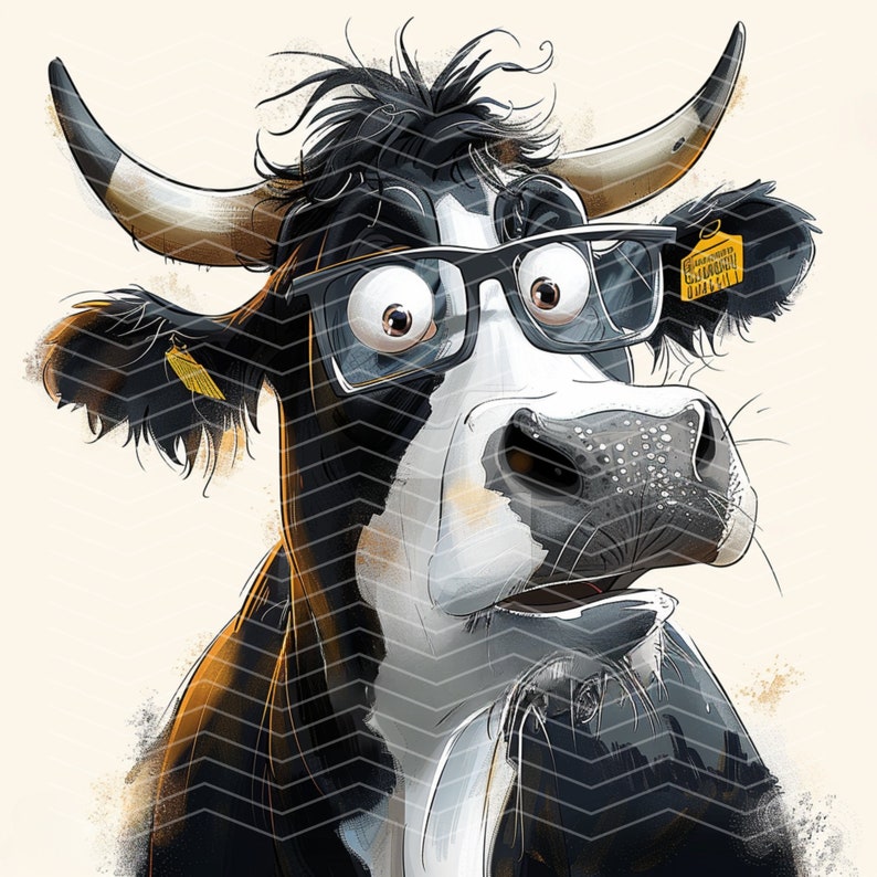 12 Surprised Cow Clipart, Scared Cow Clip Art, Confused Bull Clipart ...