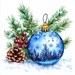 Blue Christmas Ornament Clipart: Holiday Digital Images (commercial Use ...