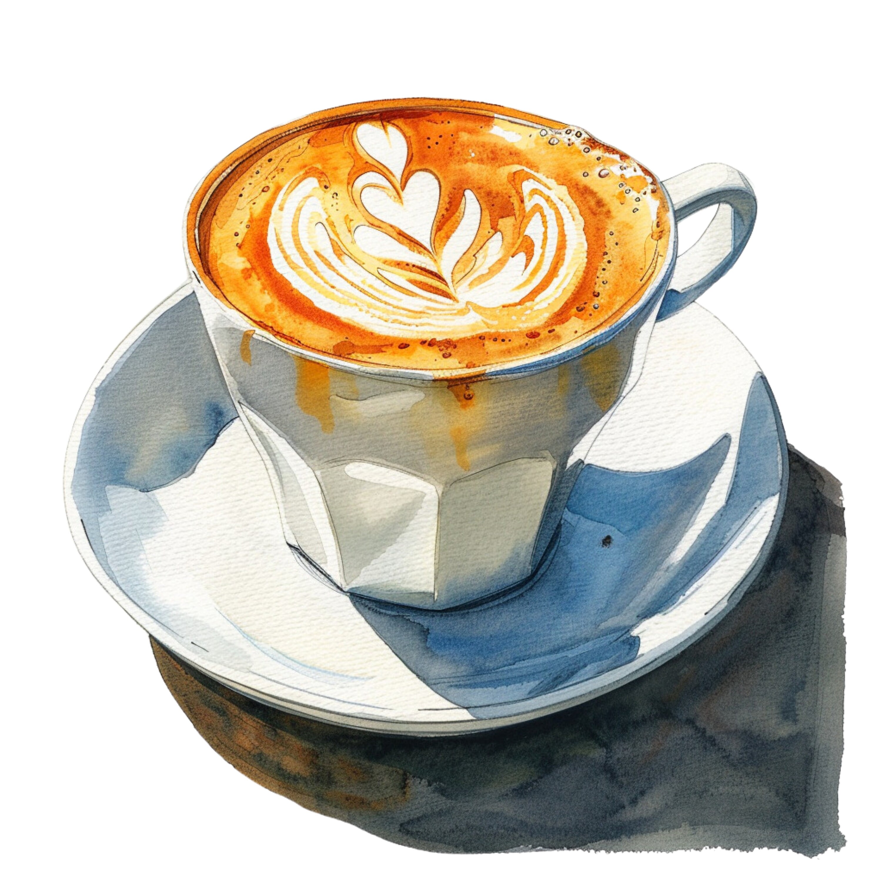 10 PNG Coffee Watercolor Clipart Bundle, High-quality Coffee ...