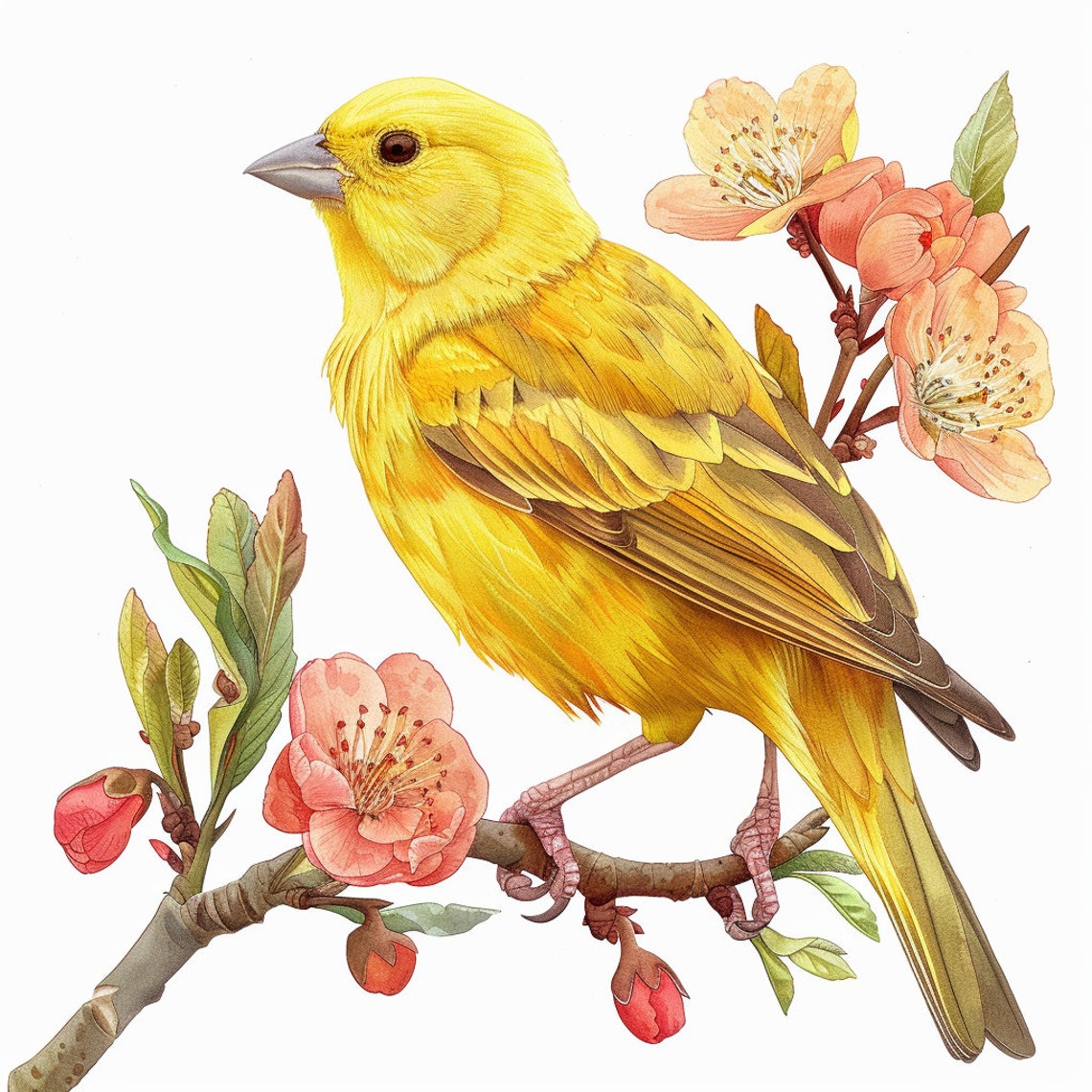 18 PNG Canary, Canary Clipart, BIRD Png, Watercolor Clipart,yellow Bird ...