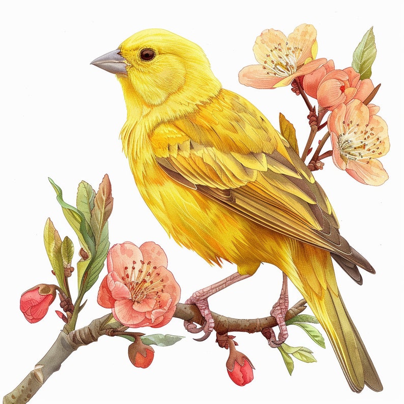 18 PNG Canary, Canary Clipart, BIRD Png, Watercolor Clipart,yellow Bird ...
