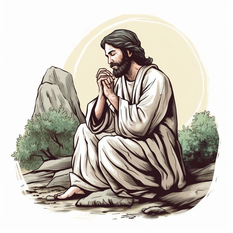 33 Jesus Praying Clipart, Jesus Christ Clip Art, Easter Jesus Clipart ...