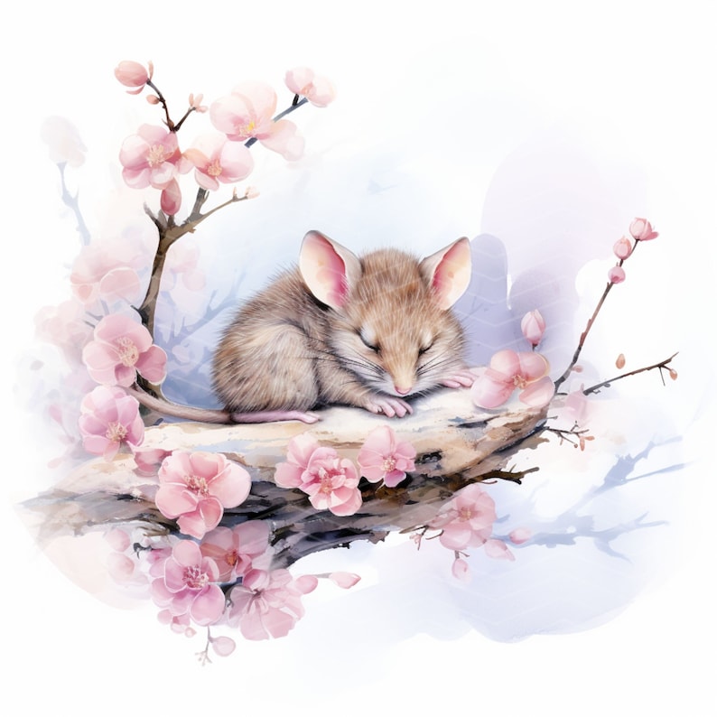 20 Mouse in a Flower Cliparts, JPG Image of a Mouse in a Flower ...