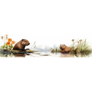 10 PNG Beaver Border Clipart, Beaver Clip Art, High-resolution PNG ...