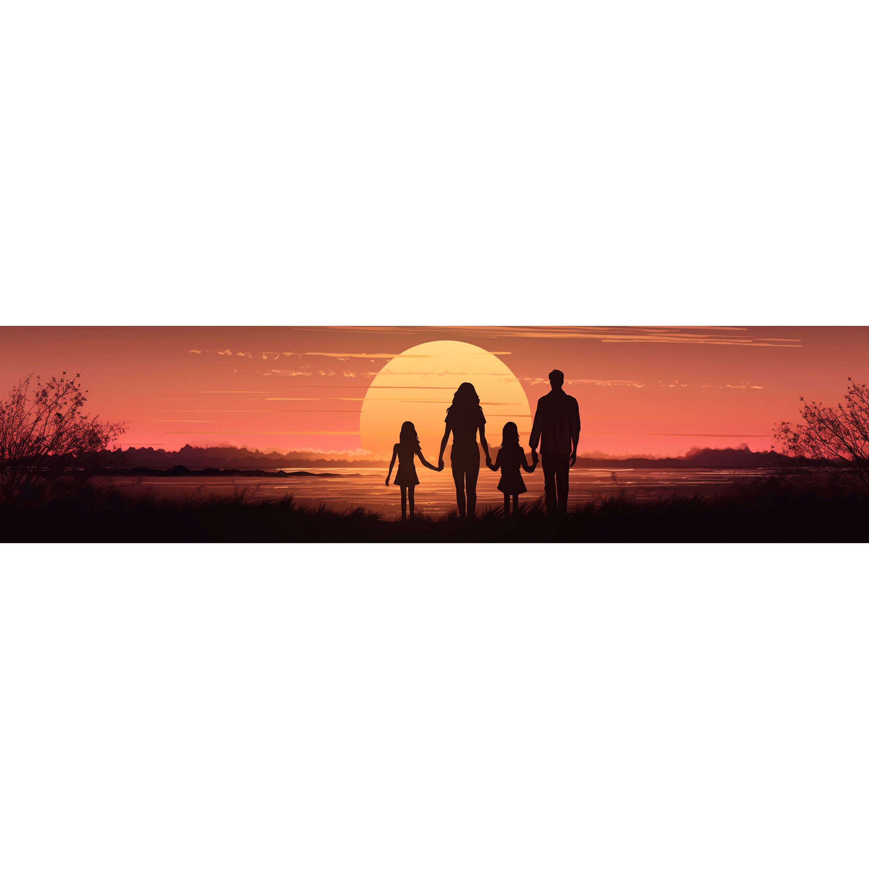 Happy Family Border Clipart, 10 JPG Images, High-resolution Family ...