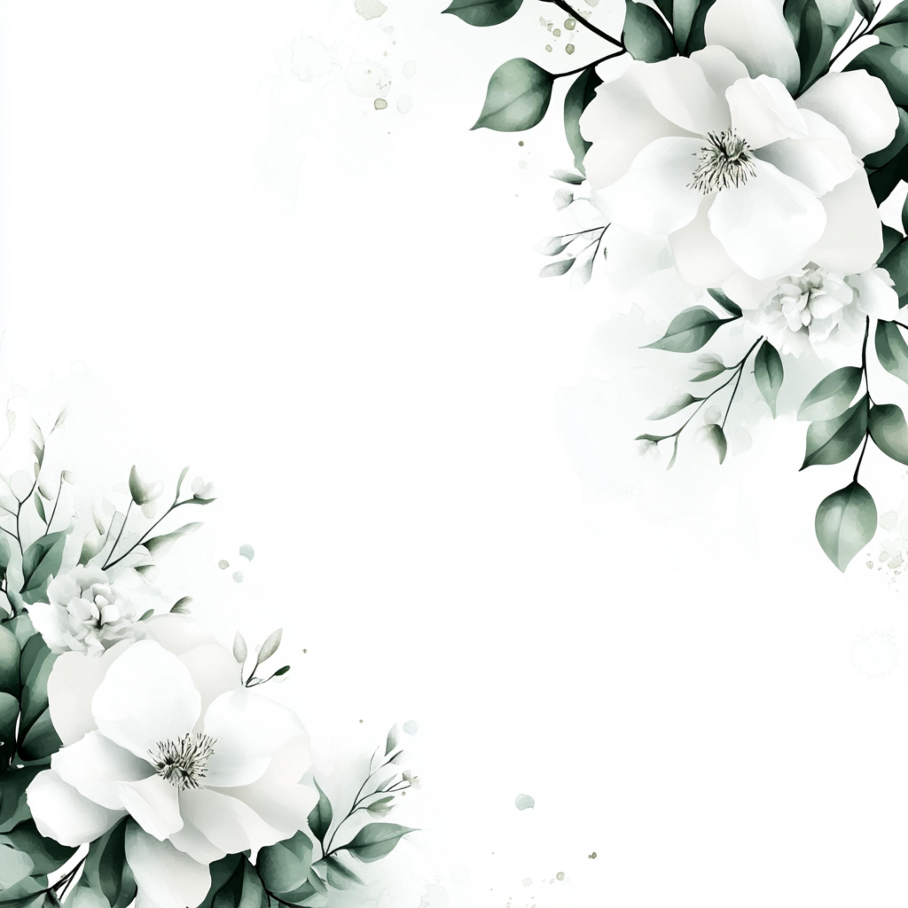 Floral Side Border Clipart: Pastel Watercolor Flowers (digital Download ...