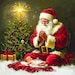 10 Santa and Baby Jesus Christmas Art: Religious Holiday Decor (digital ...
