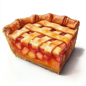 12 APPLE PIE Clipart, Png Pie Image, Homemade Pie Clip Art, Digital ...